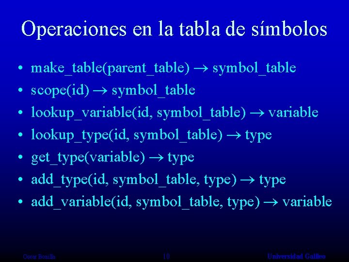 Compiladores Anlisis Semntico y Chequeo de Tipos Resumen