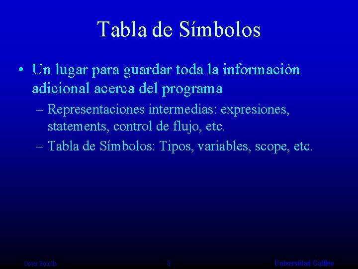 Compiladores Anlisis Semntico y Chequeo de Tipos Resumen