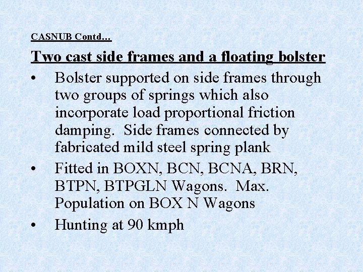 CASNUB BOGIE CAST STEEL FRICTION SNUBBER BOGIE 1972