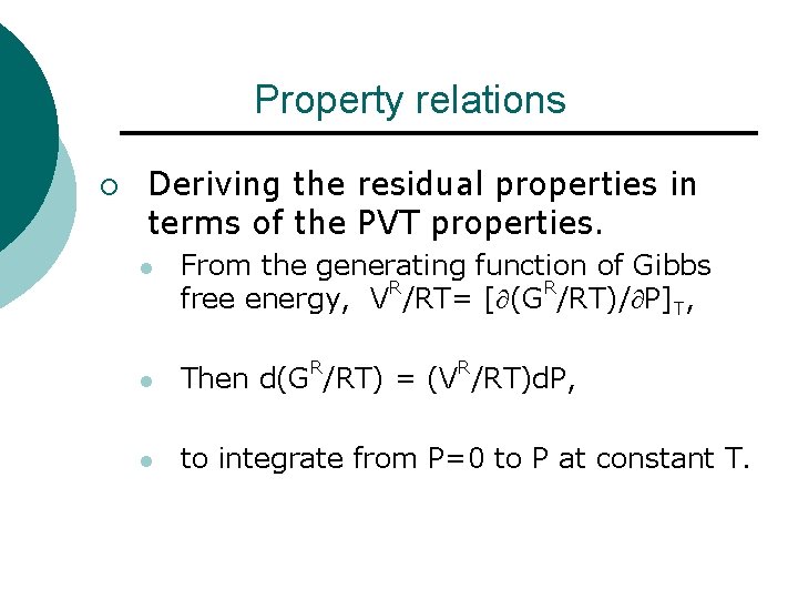 The Advanced Chemical Engineering Thermodynamics The thermodynamics ...