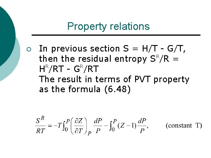 The Advanced Chemical Engineering Thermodynamics The thermodynamics ...