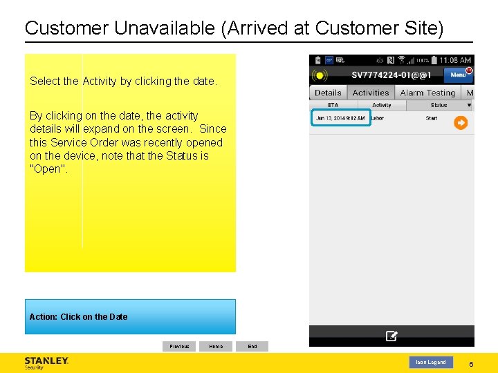 Astea Mobile App Training Customer Unavailable Module Technician