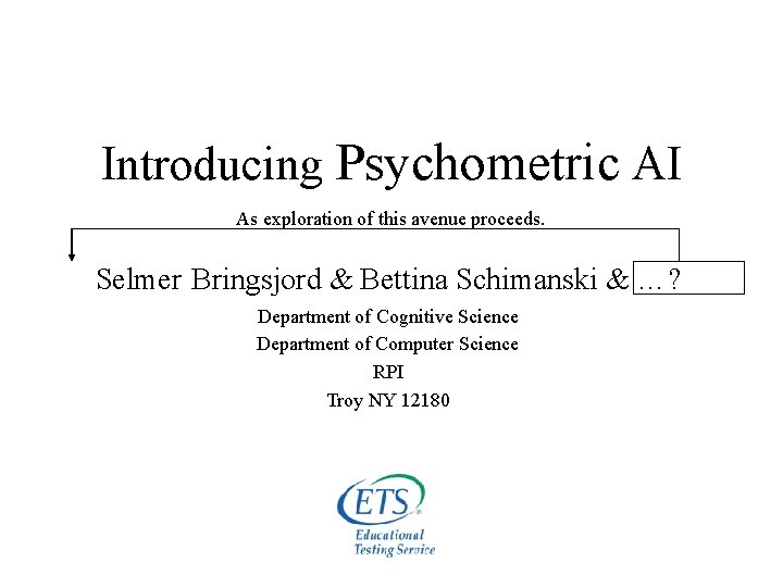 Introducing Psychometric AI As exploration of this avenue