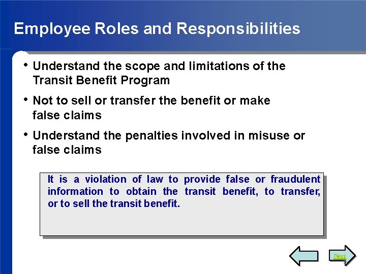 Federal Bureau of Prisons Transit Benefit Training 1