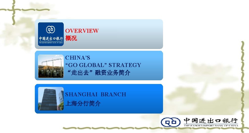 2014 OVERVIEW OF CHINA EXIM BANK 2014 1111