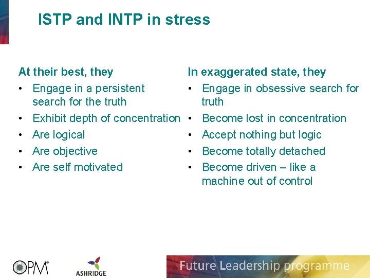 Type and Stress Our type preferences can give