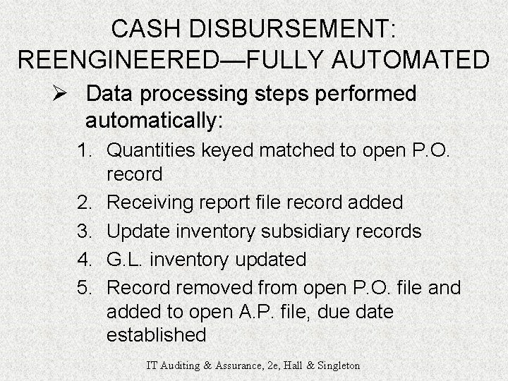 Chapter 10 Auditing the Expenditure Cycle IT Auditing