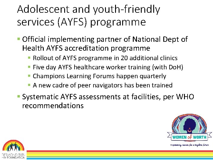 Creating supportive conditions for adolescent health Laura Myers