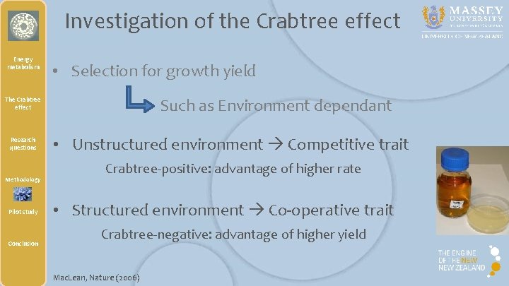 Evolutionary Biology The Crabtree effect and its influence