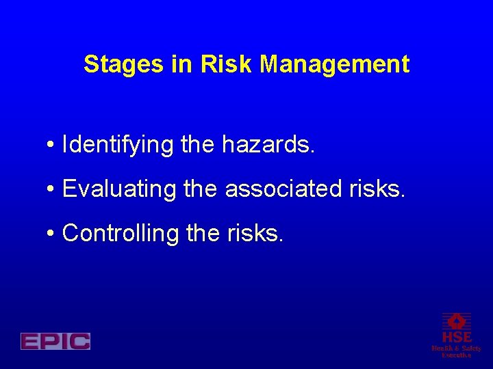 Health Safety Management for Quarries Topic Five Risk