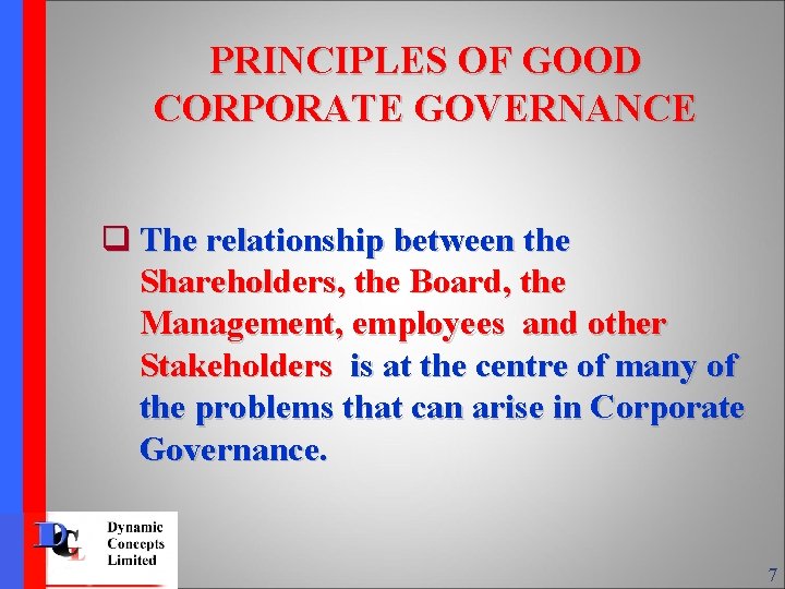 A BRIEF OVERVIEW OF CORPORATE GOVERNANCE IN ZAMBIA