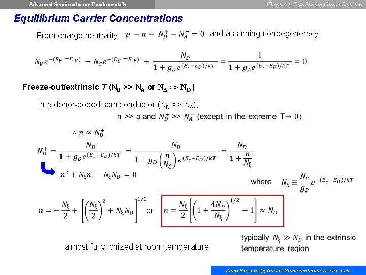 Advanced Semiconductor Fundamentals Chapter 4 Equilibrium Carrier ...