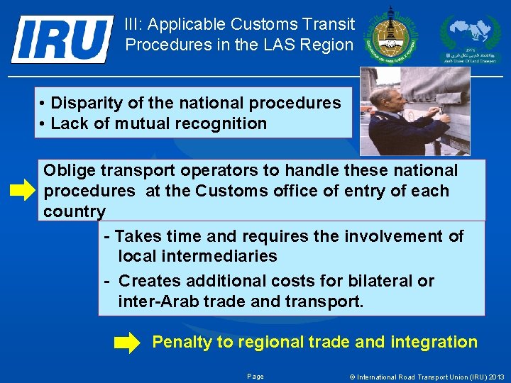 Road Transport and Border Crossing Facilitation in the