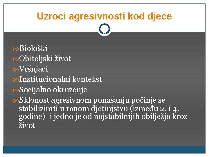 Agresivnost i prevencija agresivnog ponaanja OD PREDKOLSKE DOBI