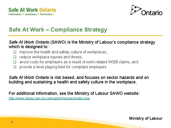 New and Young Workers 2012 Blitz Workplace Safety