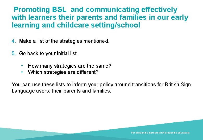 Good practice in working with British Sign Language