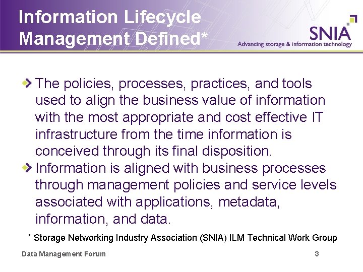 The Challenges and Opportunities of Information Lifecycle Management