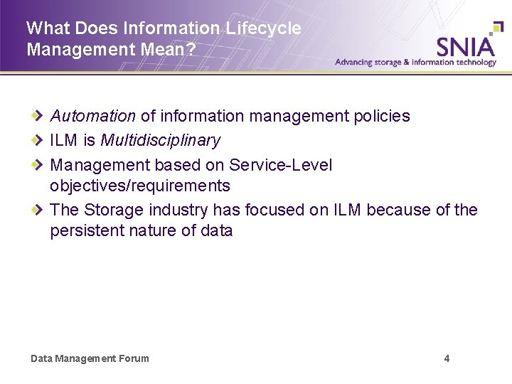 The Challenges and Opportunities of Information Lifecycle Management