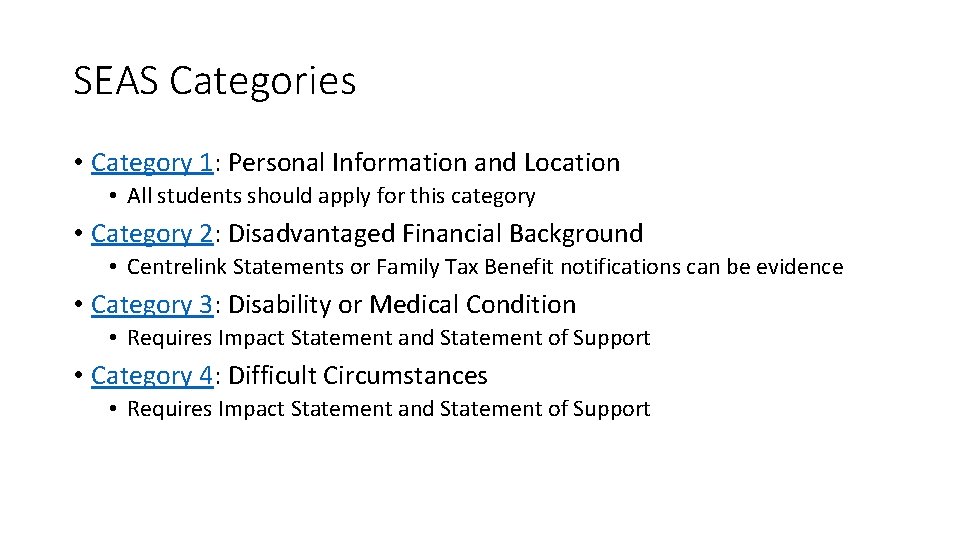 Special Entry Access Scheme SEAS What is SEAS