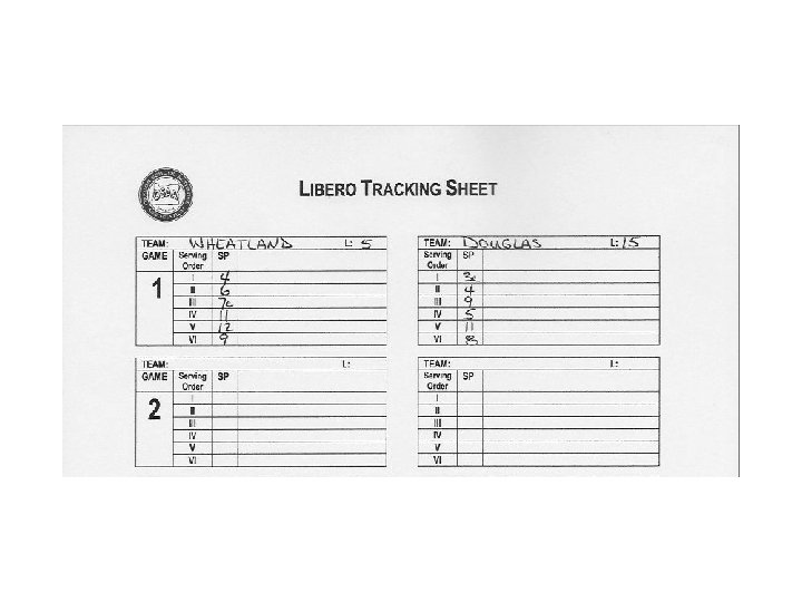 VOLLEYBALL SCOREKEEPING 101 Minimum standard for NFHS Volleyball
