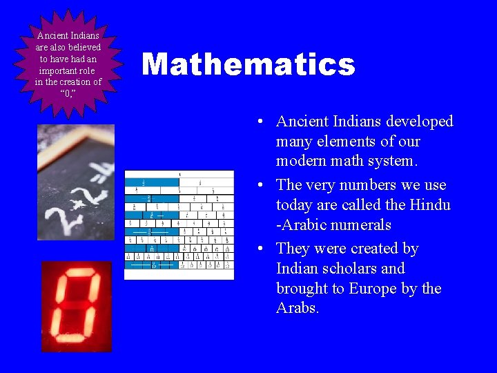 Indian Achievements Key Terms Metallurgy Alloys HinduArabic numerals