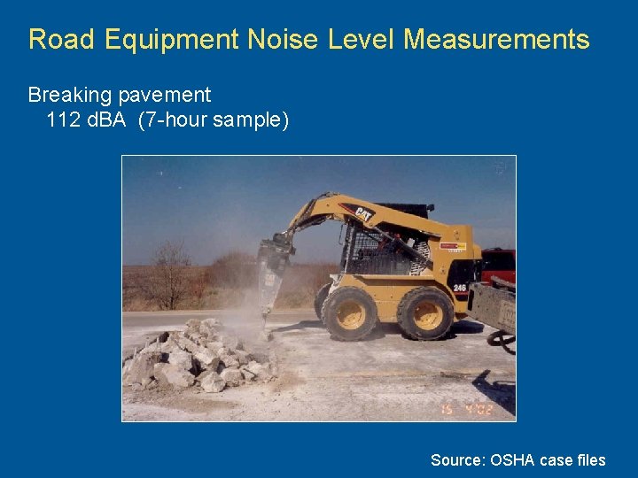 Noise in Road Construction Developed by the Division