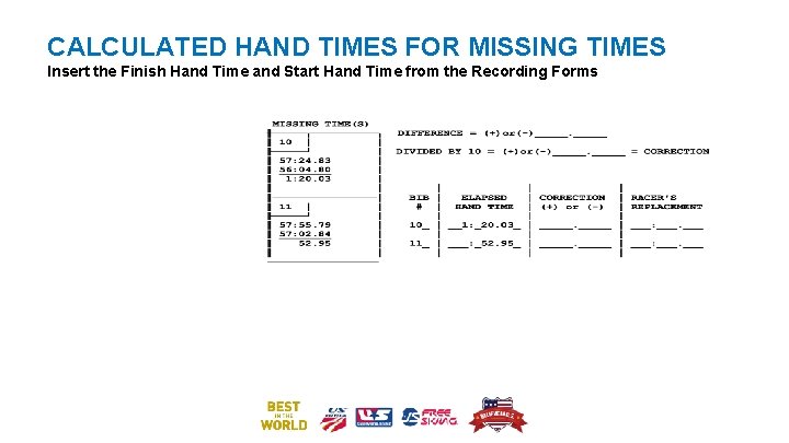 CALCULATING A REPLACEMENT TIME AKA EQUIVALENT ELECTRONIC TIME