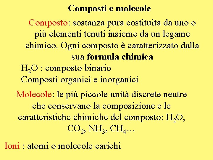 Corso di Laurea in Biologia Laboratorio di Chimica