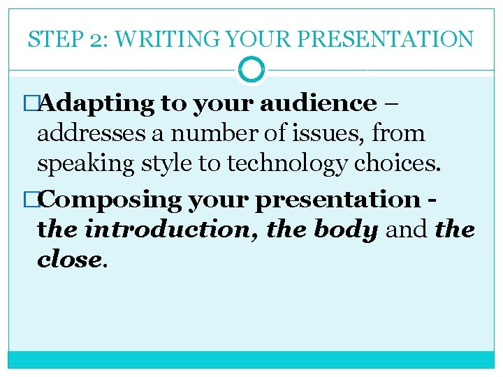 ENG 123 TECHNICAL COMMUNICATION DESIGNING DELIVERING ORAL PRESENTATIONS