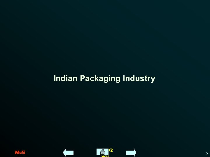 THE PACKAGING INDUSTRY IN INDIA An Industry Presentation