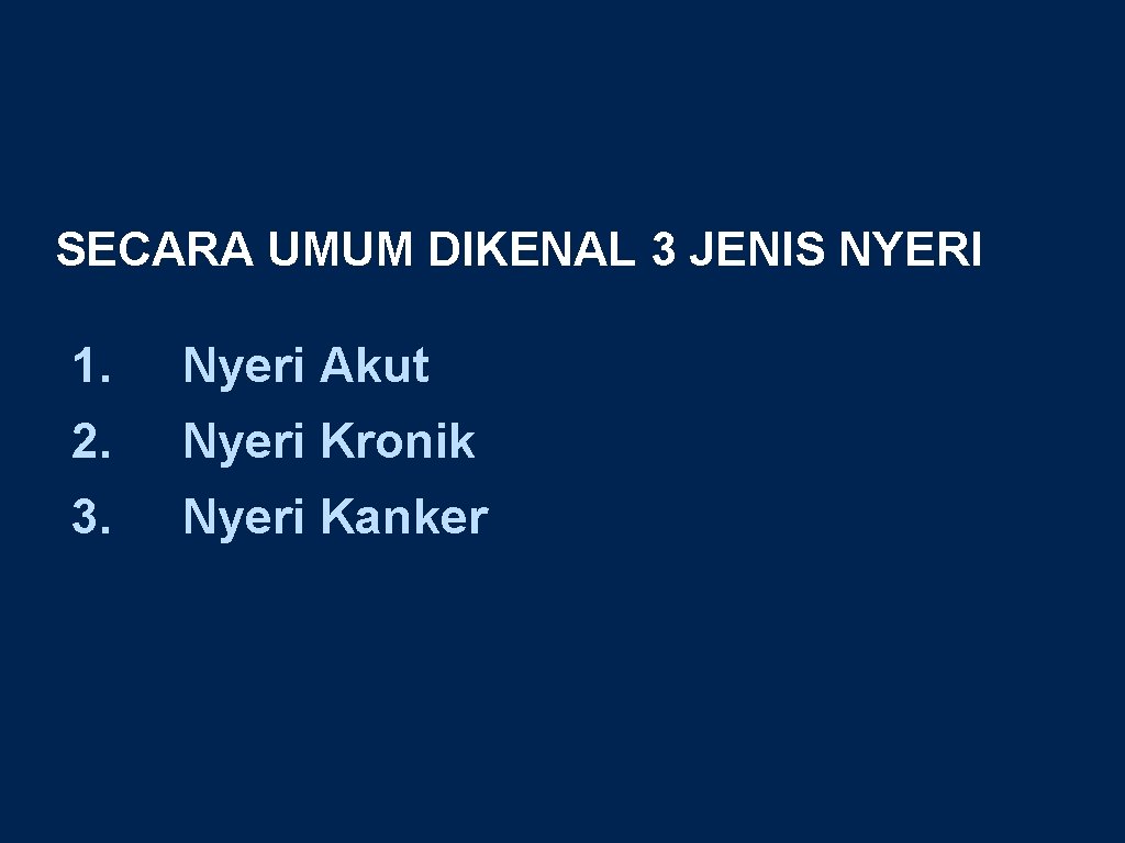 MANAJEMEN NYERI UNTUK MENINGKATKAN EFEKTIFITAS TERAPI Dr dr