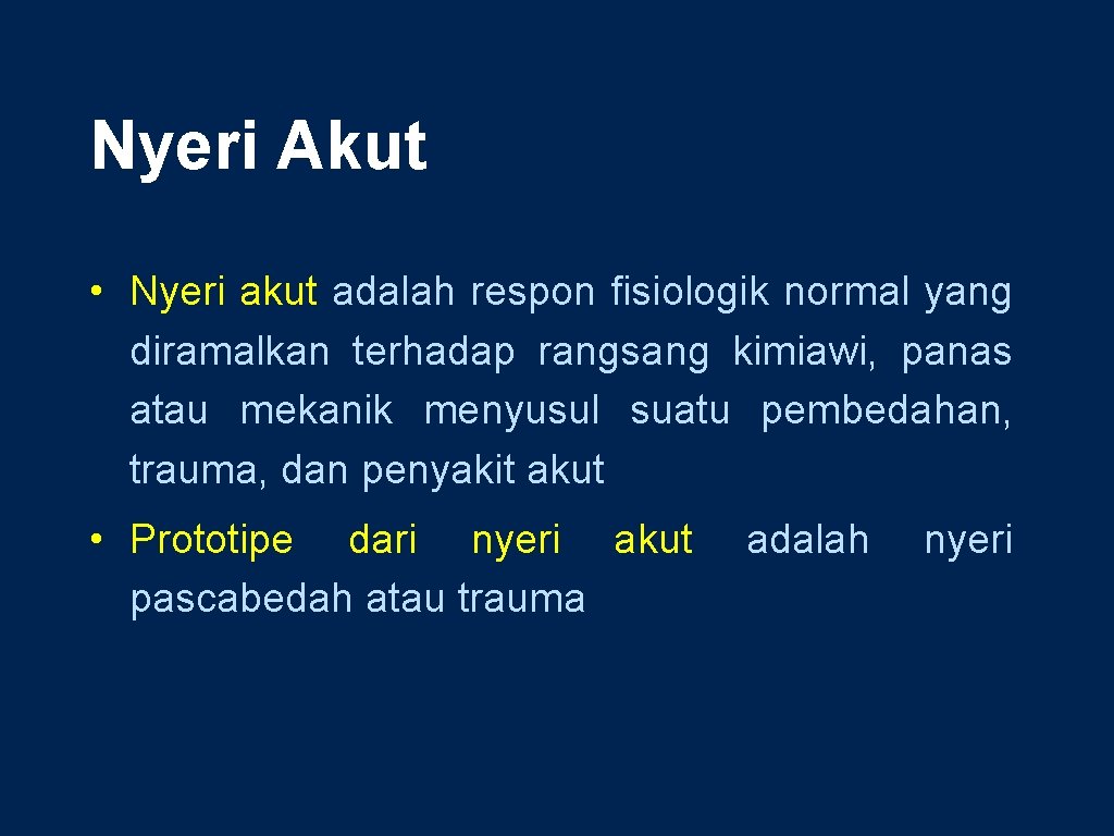 MANAJEMEN NYERI UNTUK MENINGKATKAN EFEKTIFITAS TERAPI Dr dr