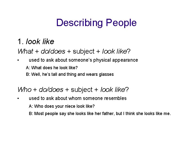 UNIT 11 Appearances Lesson A and B Listen