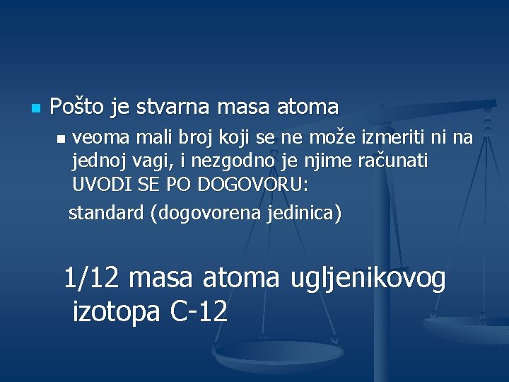 Relativna molekulska masa Ponavljanje n n n Masa