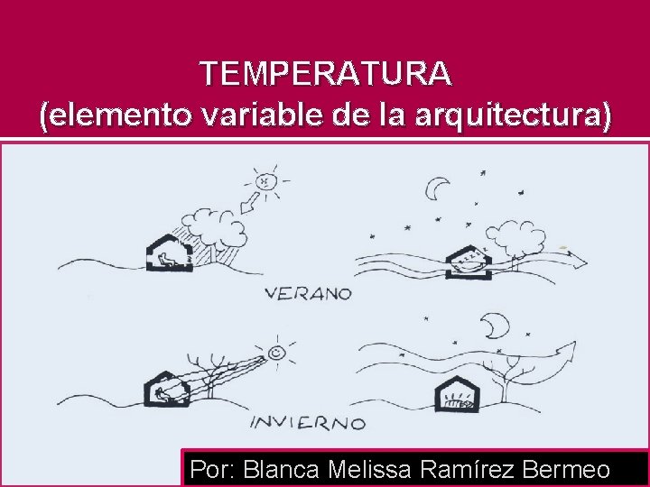 TEMPERATURA elemento variable de la arquitectura Por Blanca