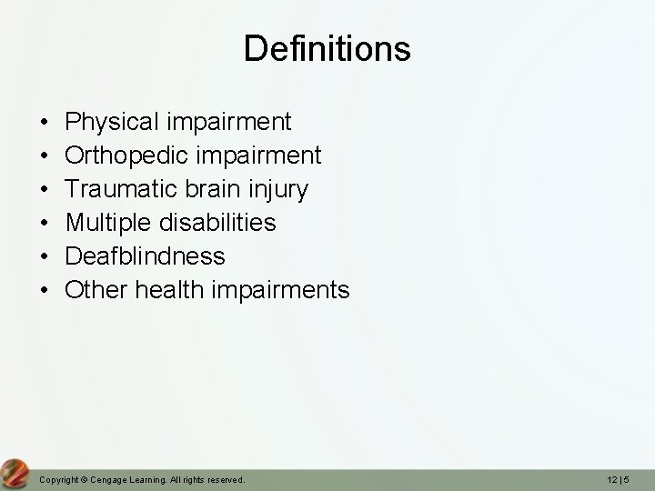 Chapter 12 Children with Physical Disabilities Health Impairments