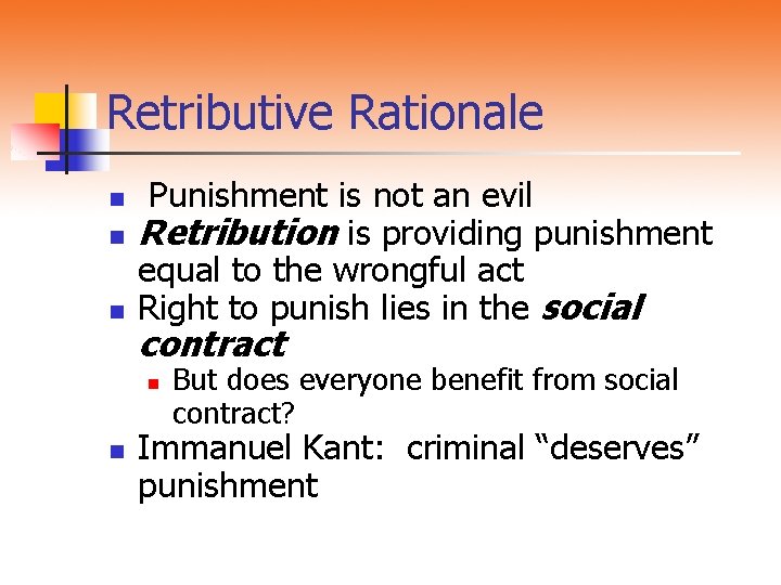 Chapter 1 The Rationale for Imprisonment Philosophy of