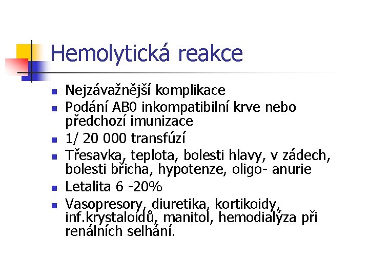 Asepse antisepse sterilizace dezinfekce krevn transfze Novk P