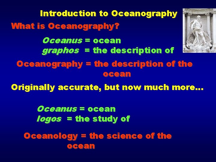 INTRODUCTION TO OCEANOGRAPHY A Suryachandra Rao Indian Institute