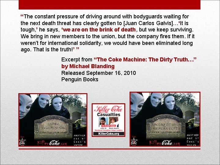 Campaign to Stop Killer Coke CocaCola American Icon