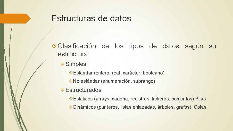 Aplicacin de estructuras de datos Vectores y matrices