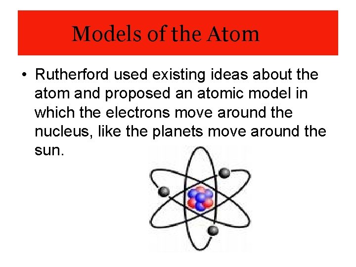 Quantum Mechanical Model of the Atom Ochran 2014
