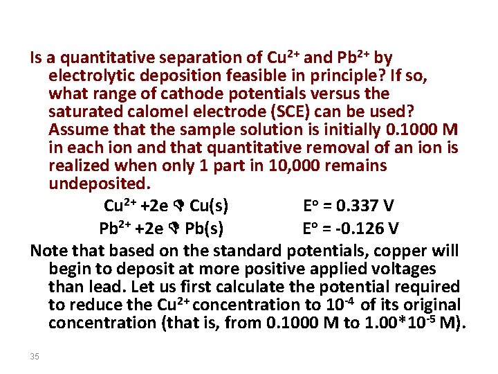Electrogravimetry and Coulometry Lecture 1 1 Electrogravimetry and