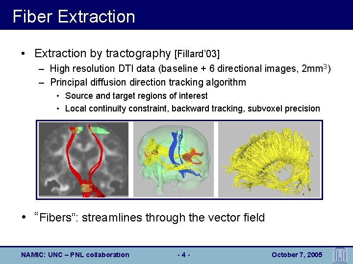 Fiber tractoriented quantitative analysis of Diffusion Tensor MRI
