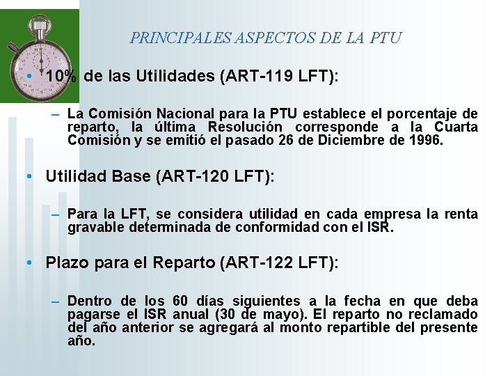 PARTICIPACIN DE LOS TRABAJADORES EN LAS UTILIDADES PTU