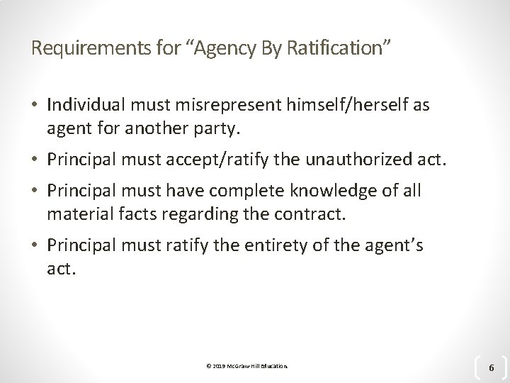 Chapter 20 Agency and Liability to Third Parties