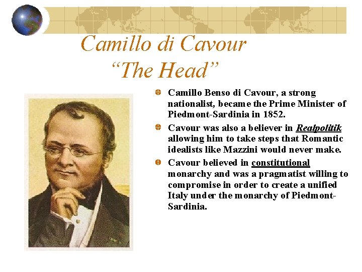 Major Steps in the Unification of Italy 1797