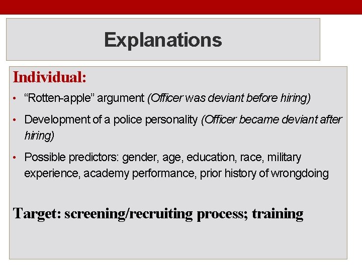 CHAPTER 7 Police Corruption and Misconduct Lecture slides