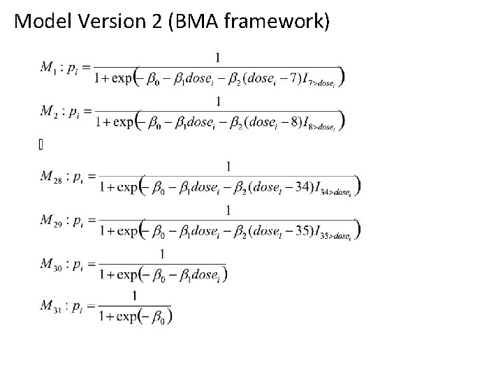 Bayesian Modeling Averaging Approach to Model a Binary