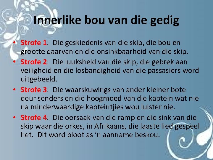 Skeepsverslag Titanic M M Walters Woordverklarings 1 Geloods